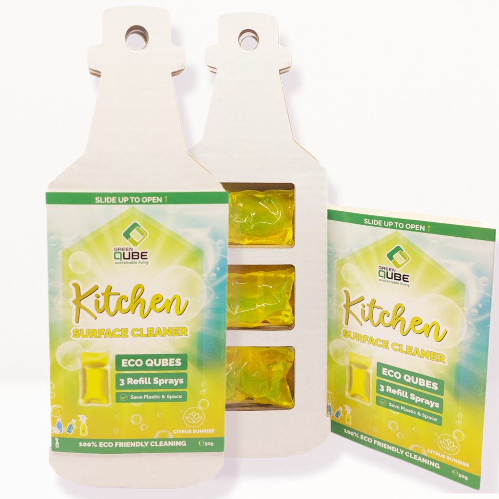 3 Kitchen Qubes Refill Pack – Eco-Friendly Kitchen Cleaner
